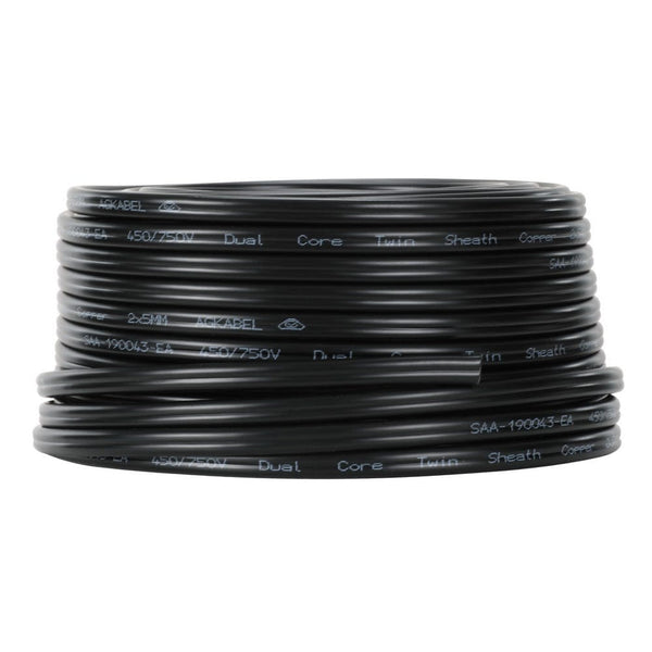 Giantz 5MM 30M Twin Core Wire Electrical Cable Extension Car 450V 2 Sh ...