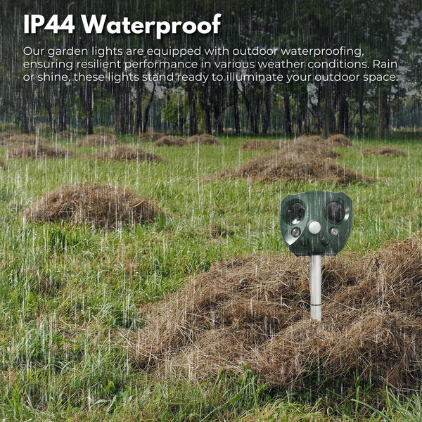 NOVEDEN Solar Ultrasonic Animal and Pets Repeller(Green)NE-BRF-102-SJZ ...