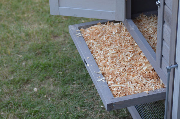 YES4PETS Grey Large Chicken Coop Rabbit Hutch Ferret Cage Hen Chook Ca ...