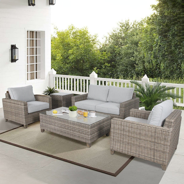 Sophy 2+1 Seater Wicker Rattan Outdoor Sofa Chair Lounge Set - SILLYWILLYS